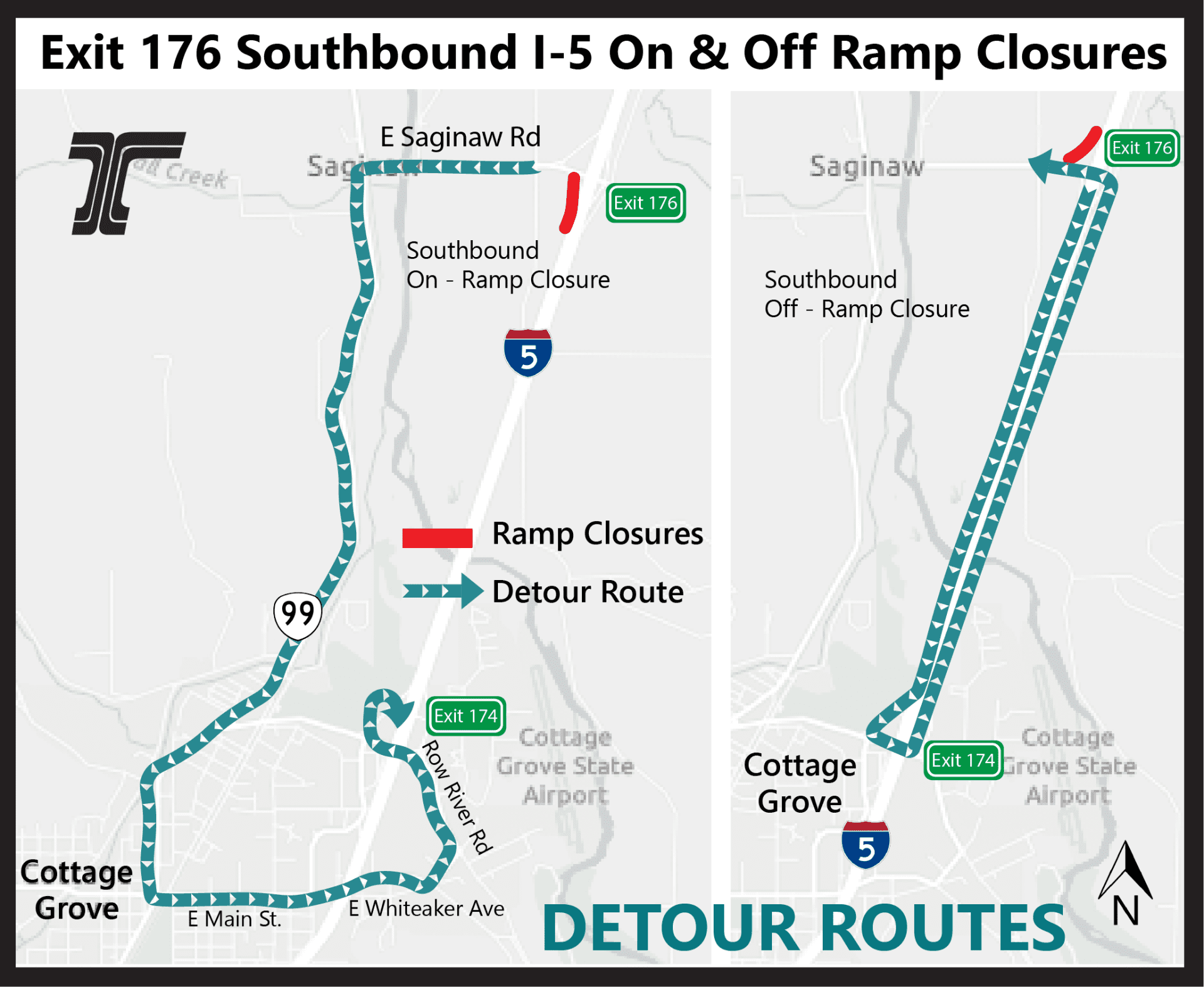 Plan Ahead. Multiple I-5 Ramp Closures and Detours in Oregon Begin May 14